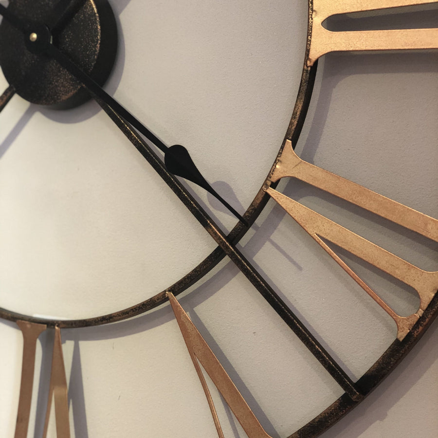 Antiqued Brass Skeleton Clock – Blacks of Sopwell