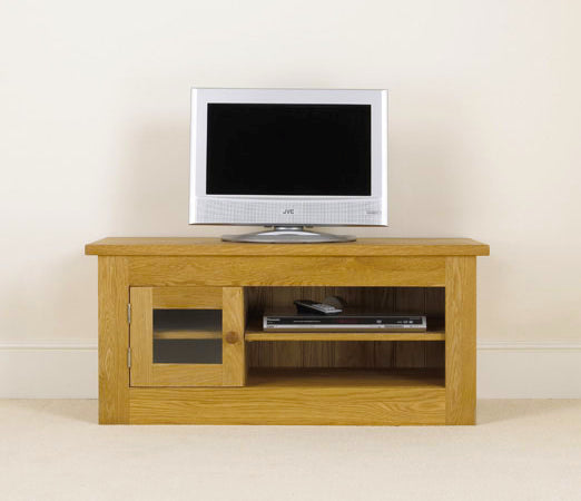 Studio Midi Glazed TV Cabinet | Oak – Blacks of Sopwell